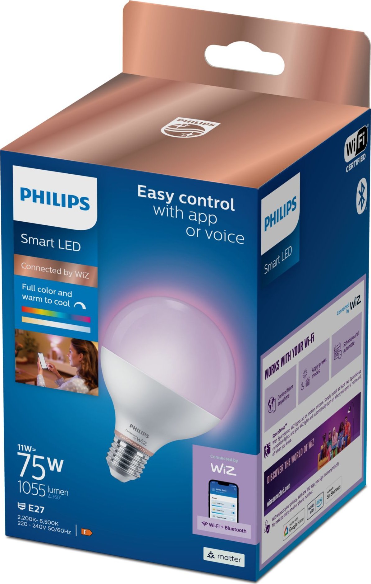 Llambe smart Philips Smart Globo G95, LED, 1055 lm, E27 | Gjirafa50