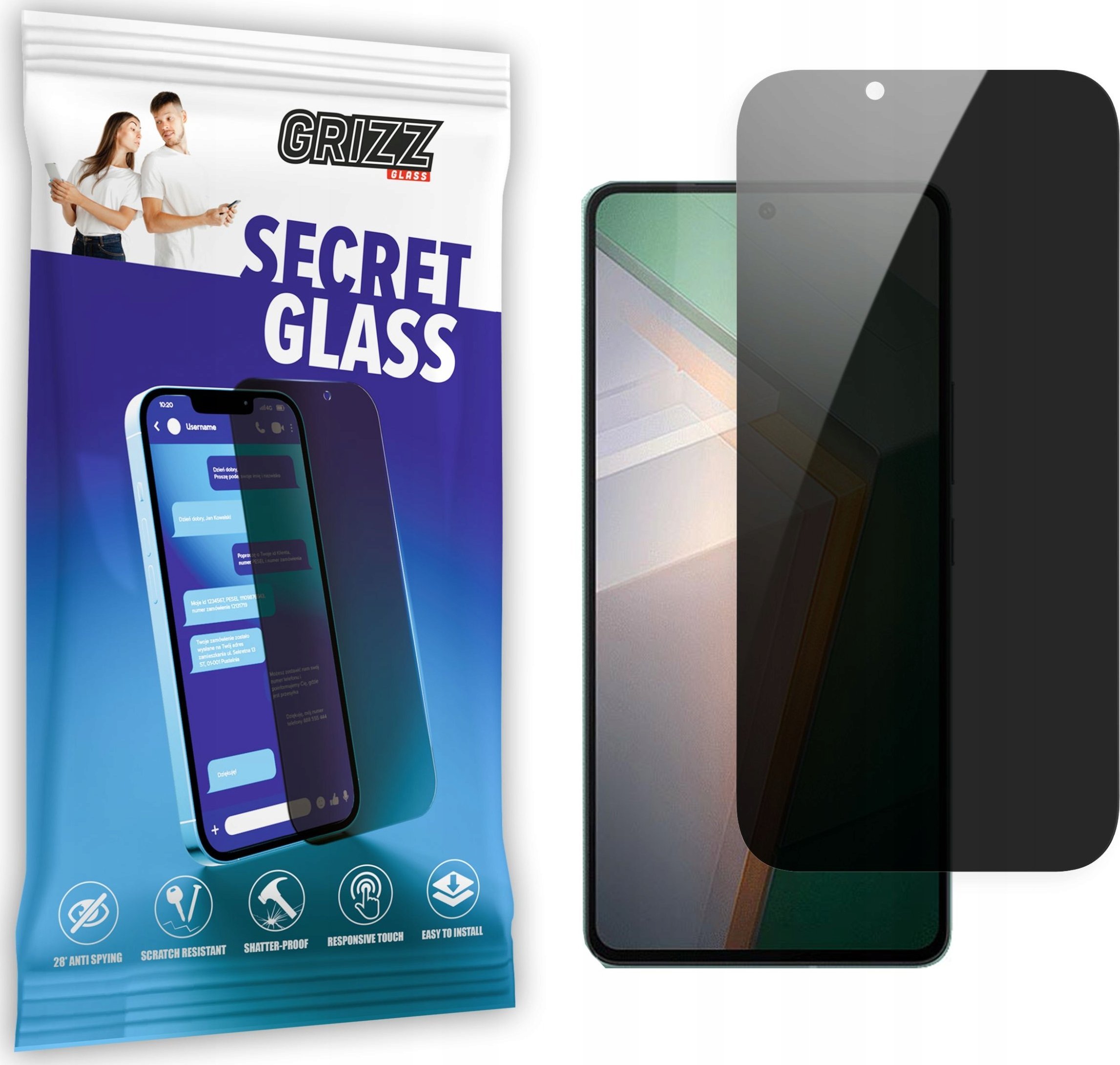 Xham mbrojtes privatesie Grizz SecretGlass per Vivo IQOO 11, | Gjirafa50