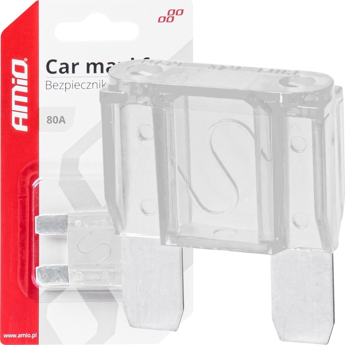 Sigurese auto AMiO 03386 Maxi Flat, 80A, transparente | Gjirafa50