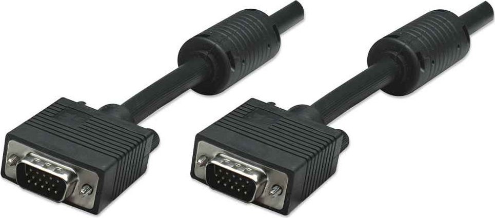 Kabllo VGA Manhattan Monitor, 1.8m, me berthama ferrite, e zeze | Gjirafa50