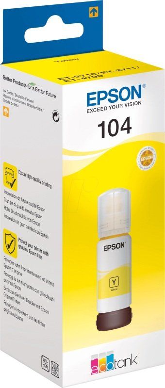 Ngjyre per printim Epson Ink Ecotank 104, e verdhe | Gjirafa50